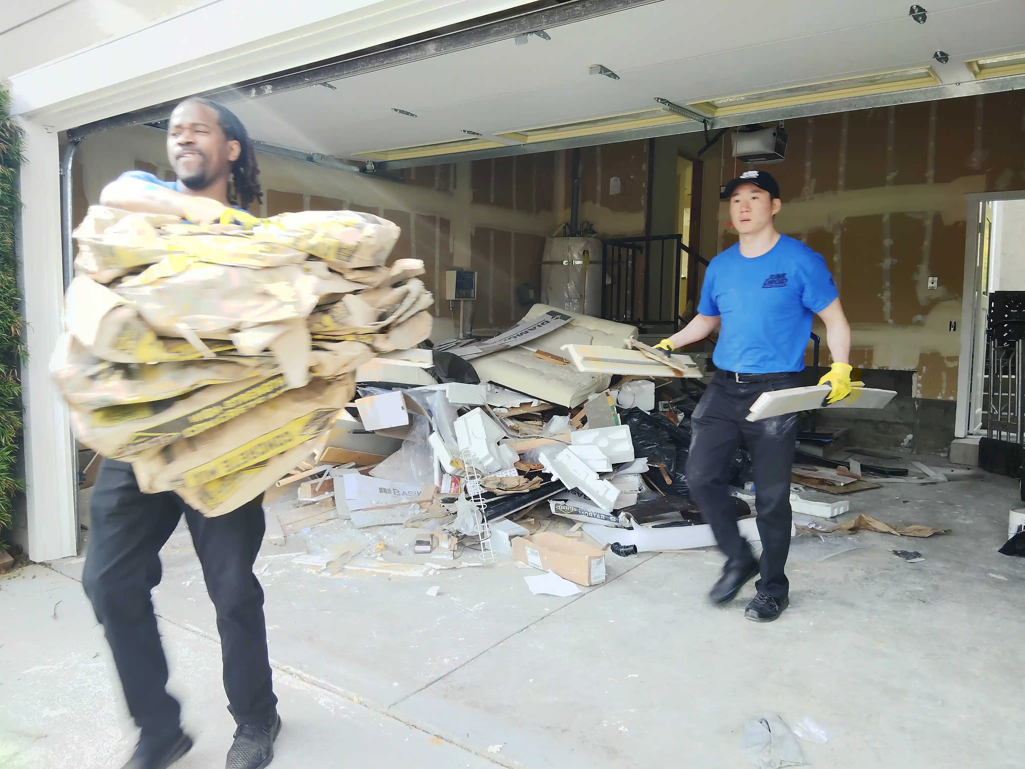 Performing construction debris removal
